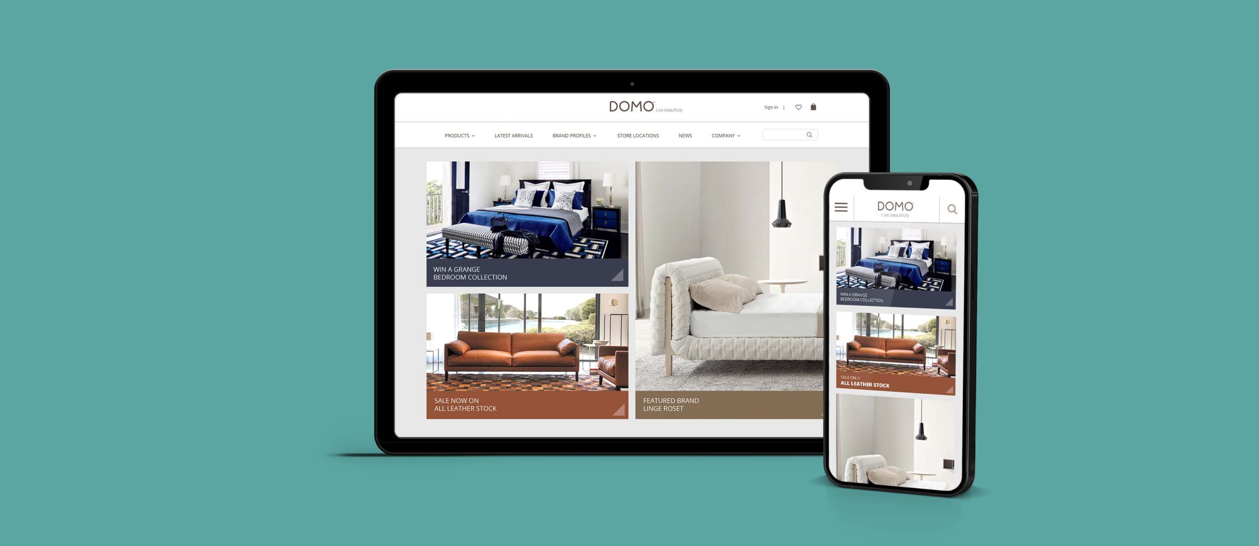 Domo Furniture's Website | Our Work | Digital Showcase | Fox & Lee
