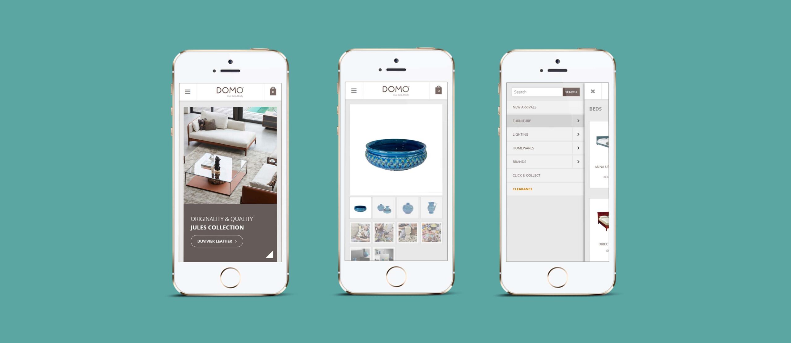 Domo Furniture's Website | Our Work | Digital Showcase | Fox & Lee